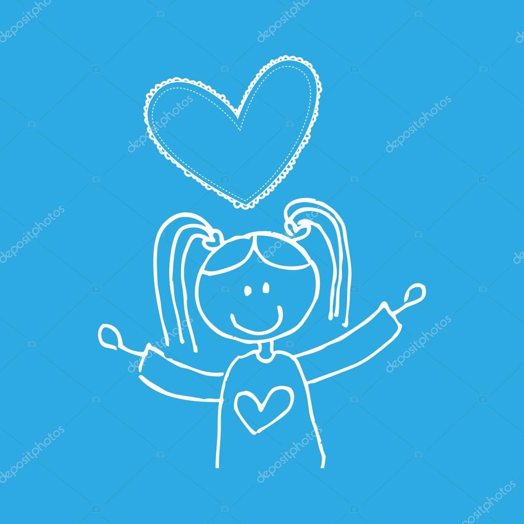 Child with heart icon Stock Vector Image by ©yupiramos #118706874