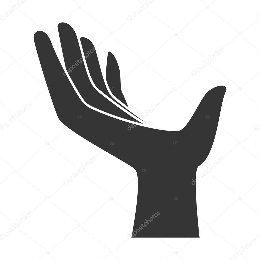 Human hand silhouette icon vector illustration Stock Vector Image by ... Human hand silhouette icon vector illustration Stock Vector Image by ...
