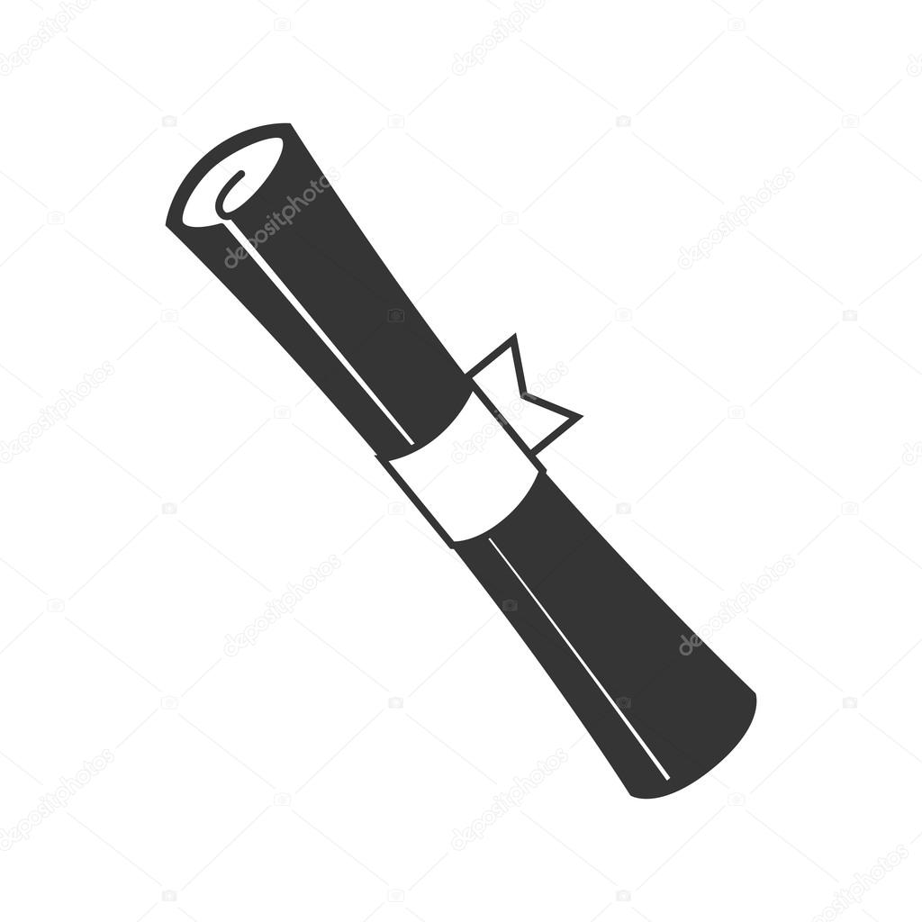 Diploma roll education icon vector graphic — Stock Vector © yupiramos ...