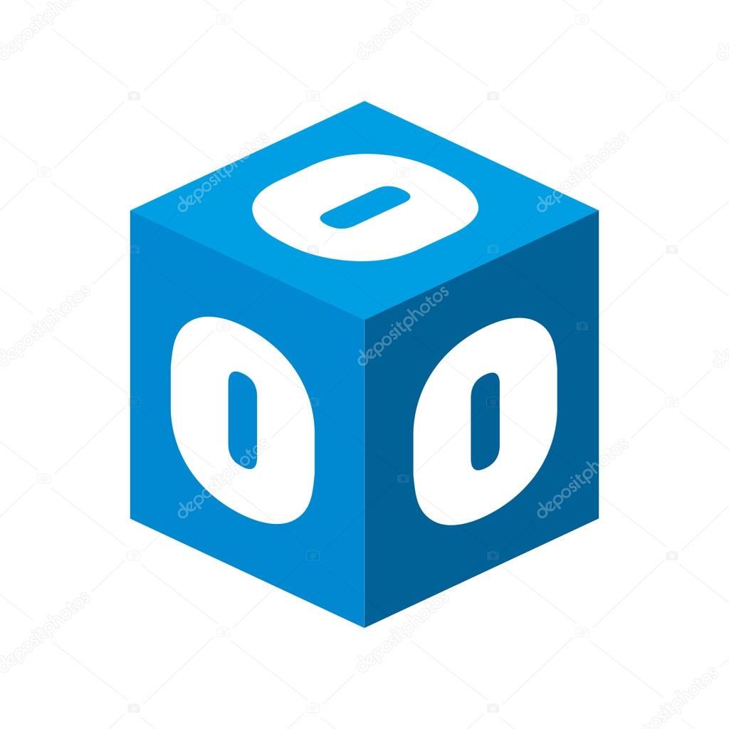 Cube number block vector graphic Stock Vector by ©yupiramos 119472252