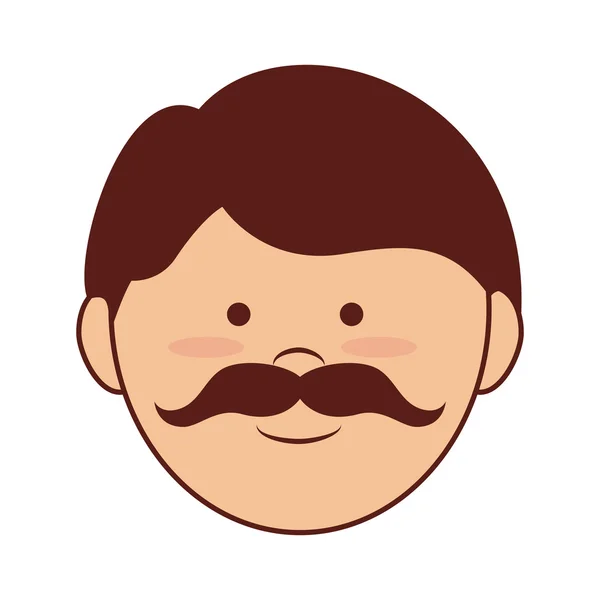 Padre bigote dibujo animado icono vector ilustración Vector de stock ...