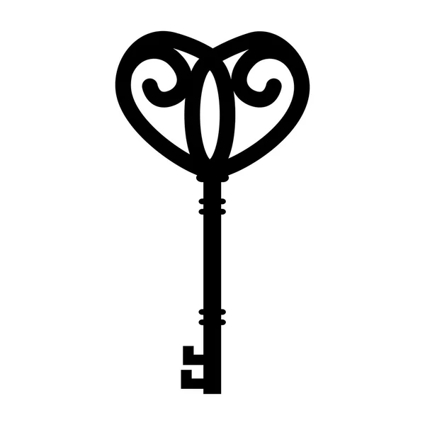Skeleton Key Heart Vector