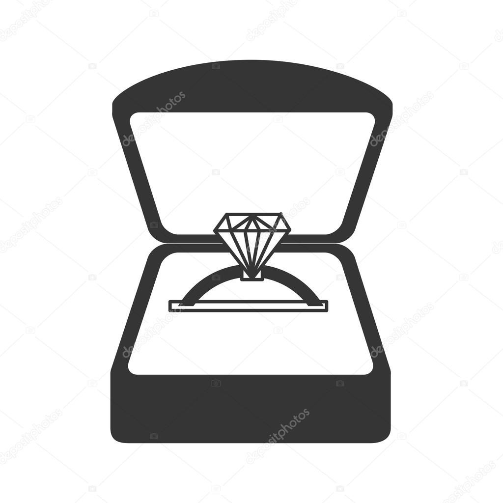 Ring diamond engage wedding icon vector graphic Stock Vector Image by ...