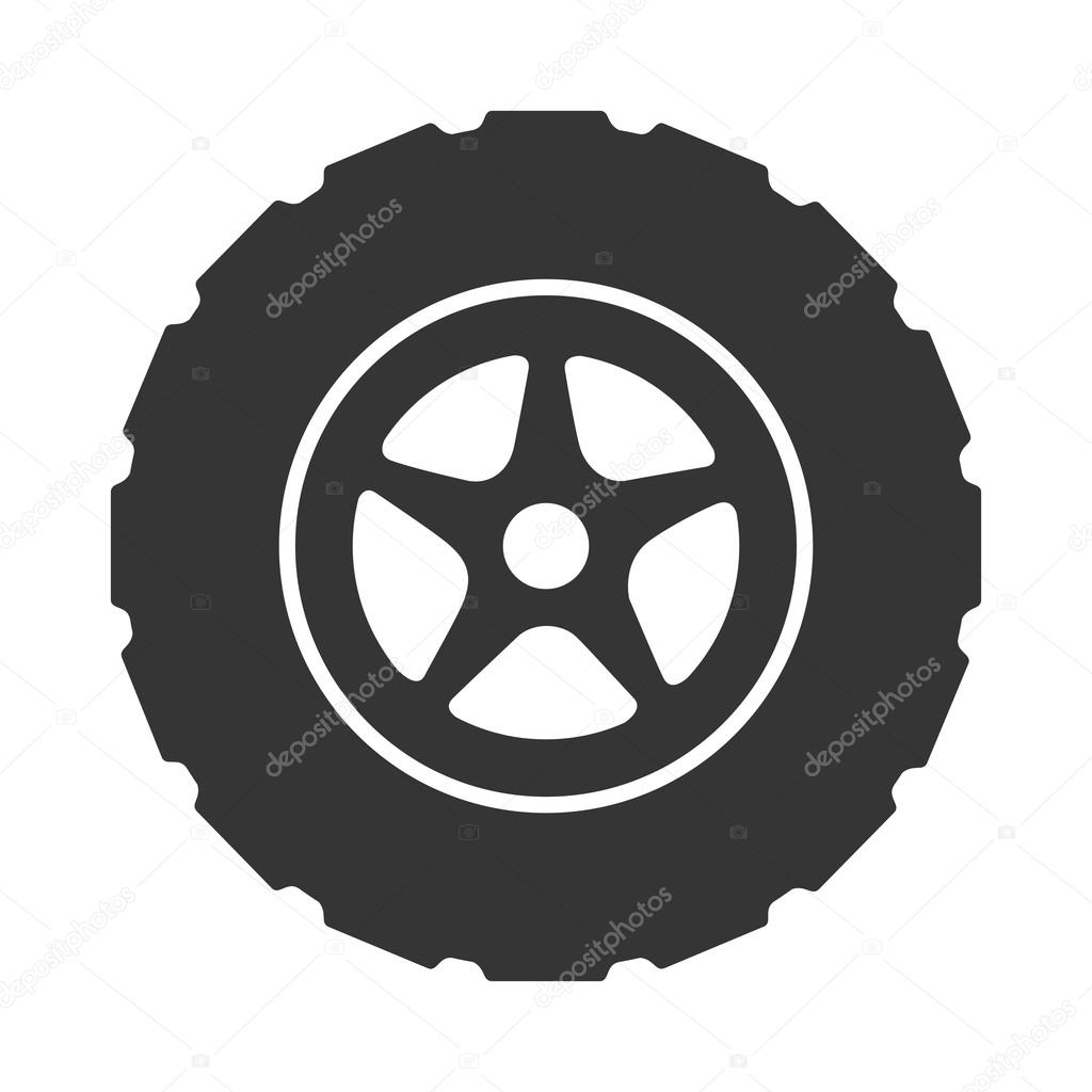icono gráfico de vector de llanta de coche de rueda del neumático ...