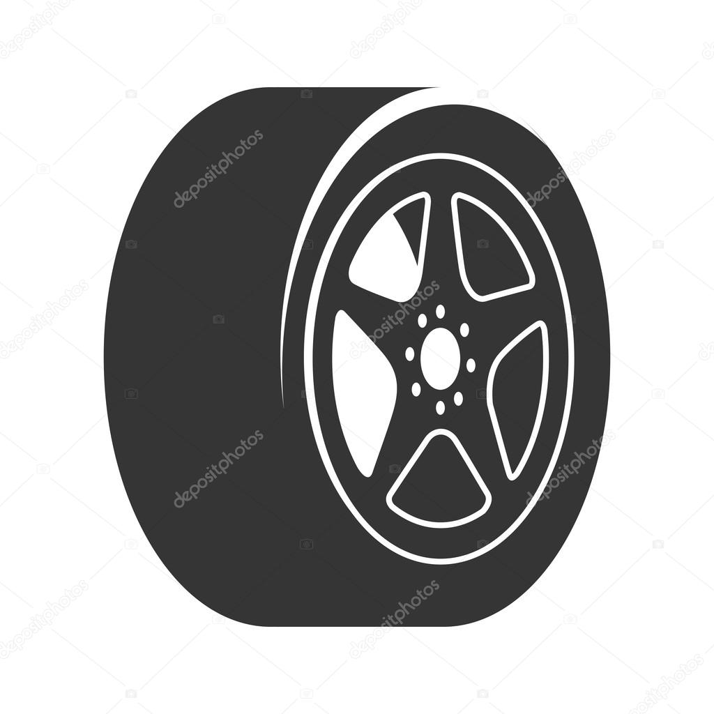 Rim car tire vector graphic icon Stock Vector by ©yupiramos 119488350