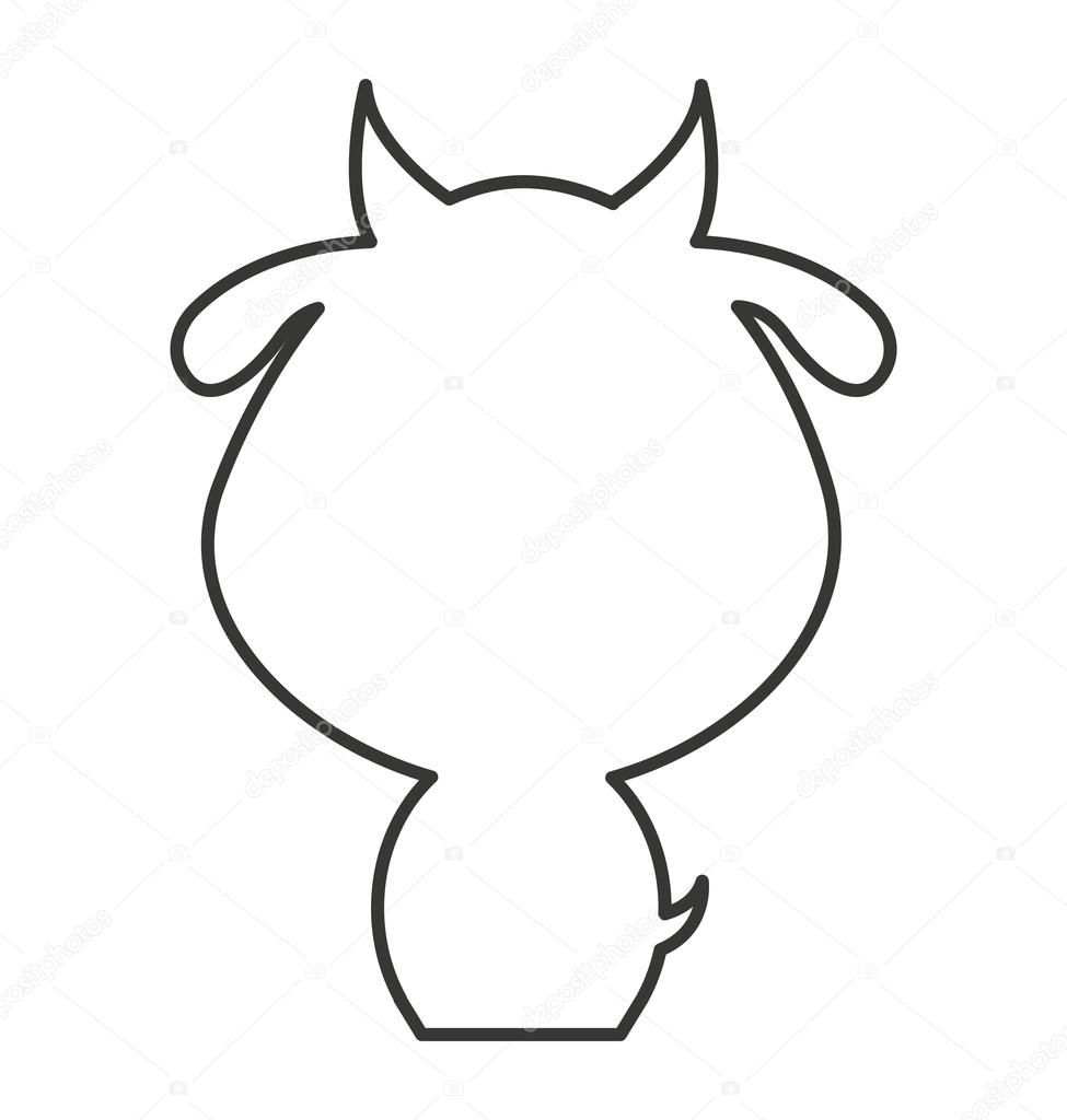 Cute animal silhouette icon Stock Vector by ©yupiramos 119692966