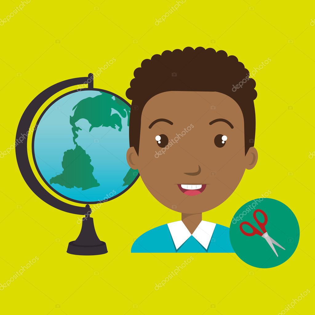 Mapa de estudiantes escuela global Vector de stock por ©yupiramos 119702536