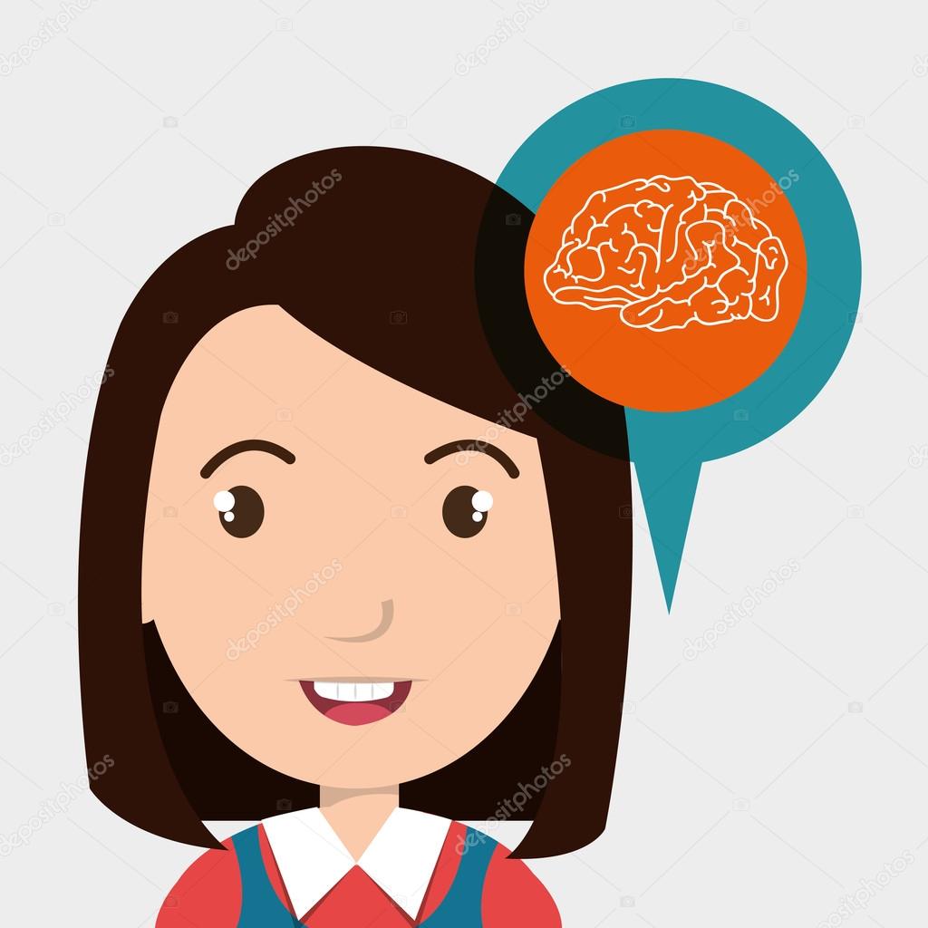 Child brian idea icon Stock Illustration by ©yupiramos #119795400