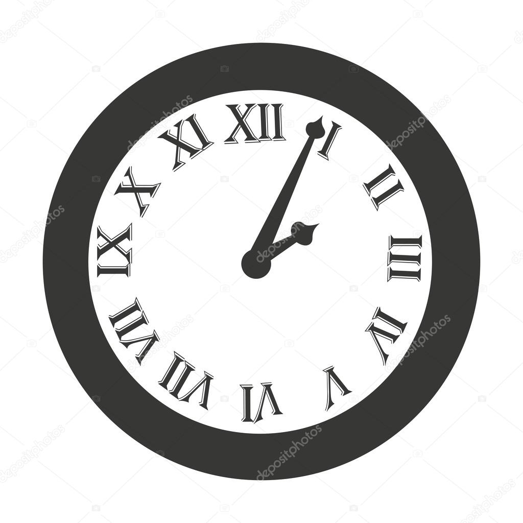 Time clock roman numbers Stock Vector Image by ©yupiramos #119800442
