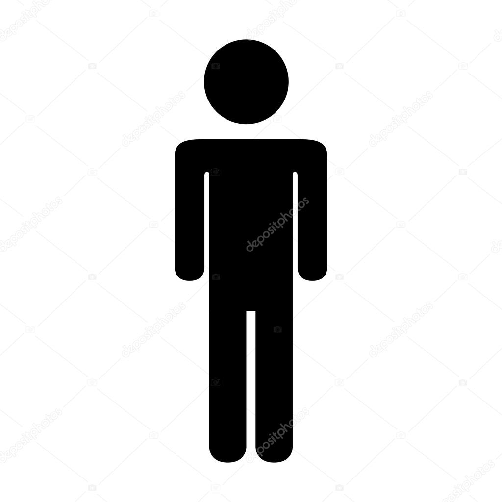 Man male pictogram icon vector Stock Vector Image by ©yupiramos #120121672