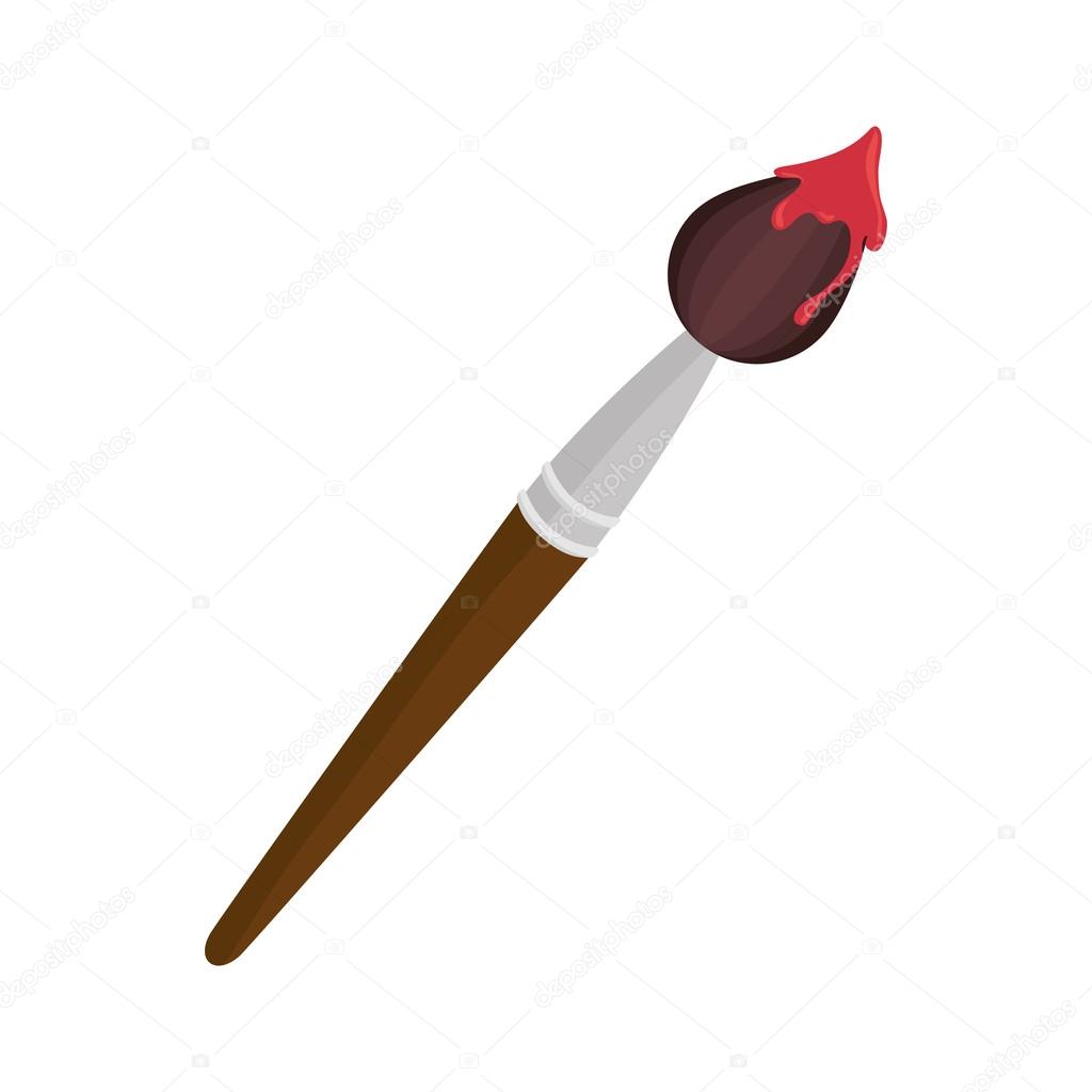 Paint brush art tool artist Stock Vector Image by ©yupiramos #120127404