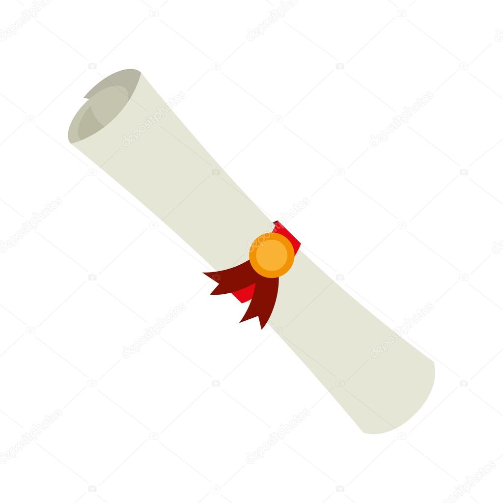 Diploma rollo graduado Vector de stock #120129686 de ©yupiramos