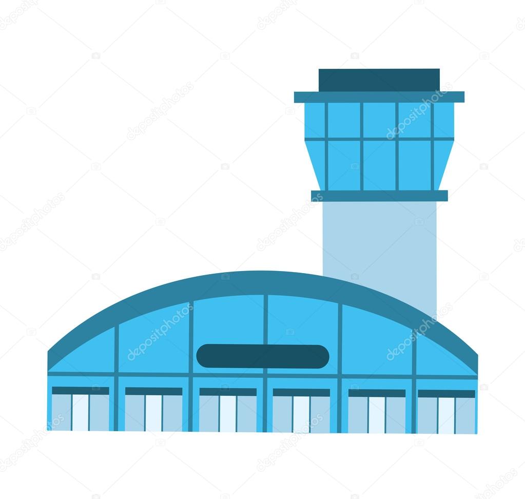 Aeropuerto edificio torre de control vector, gráfico vectorial © yupiramos imagen #120139686