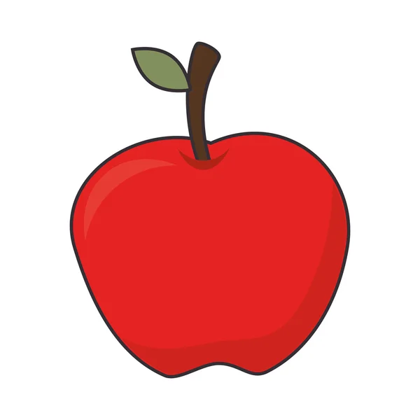 Červené jablko kreslené vektorové ikony — Stock Vektor © briangoff ...