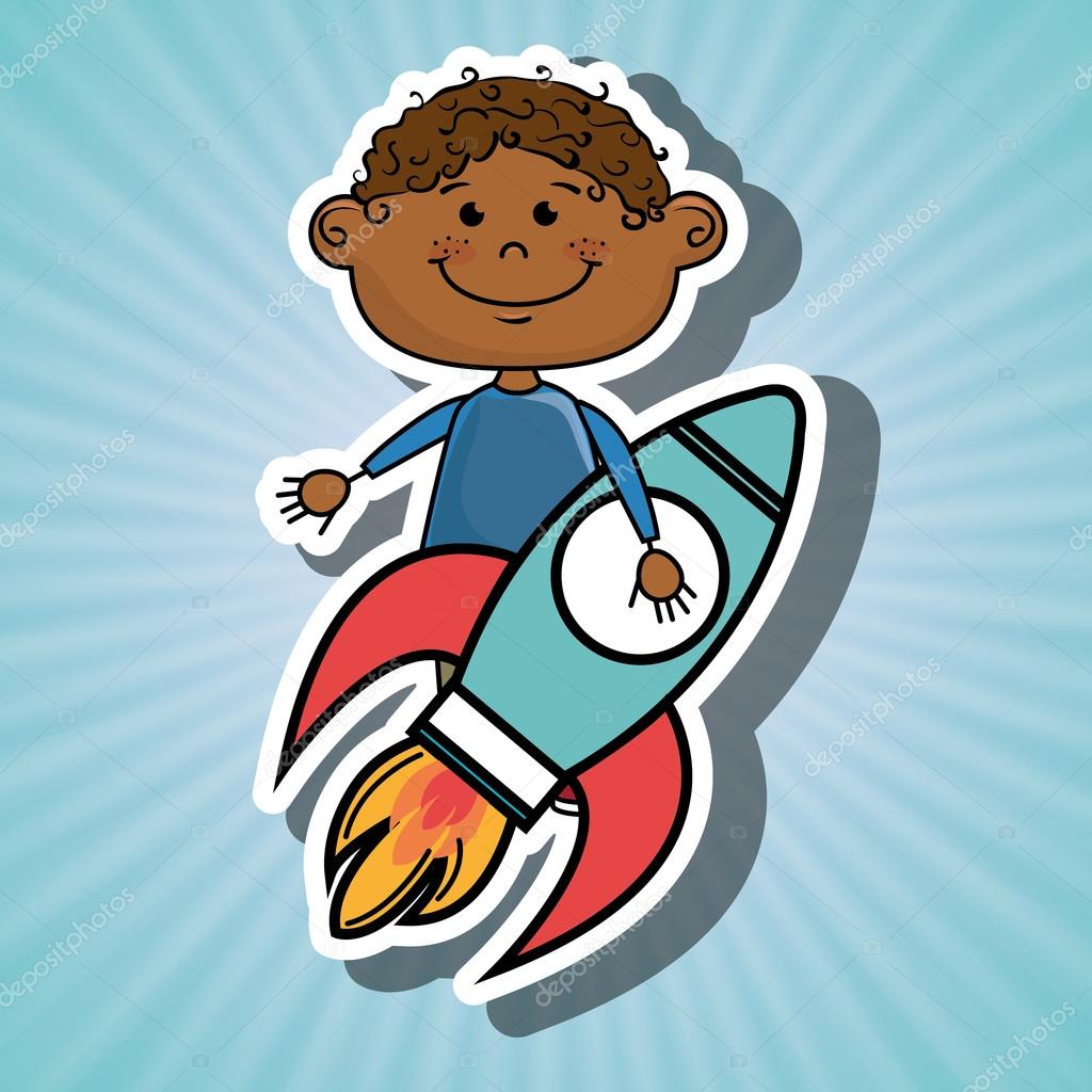 Idea de niño feliz Vector de stock por ©yupiramos 120311248