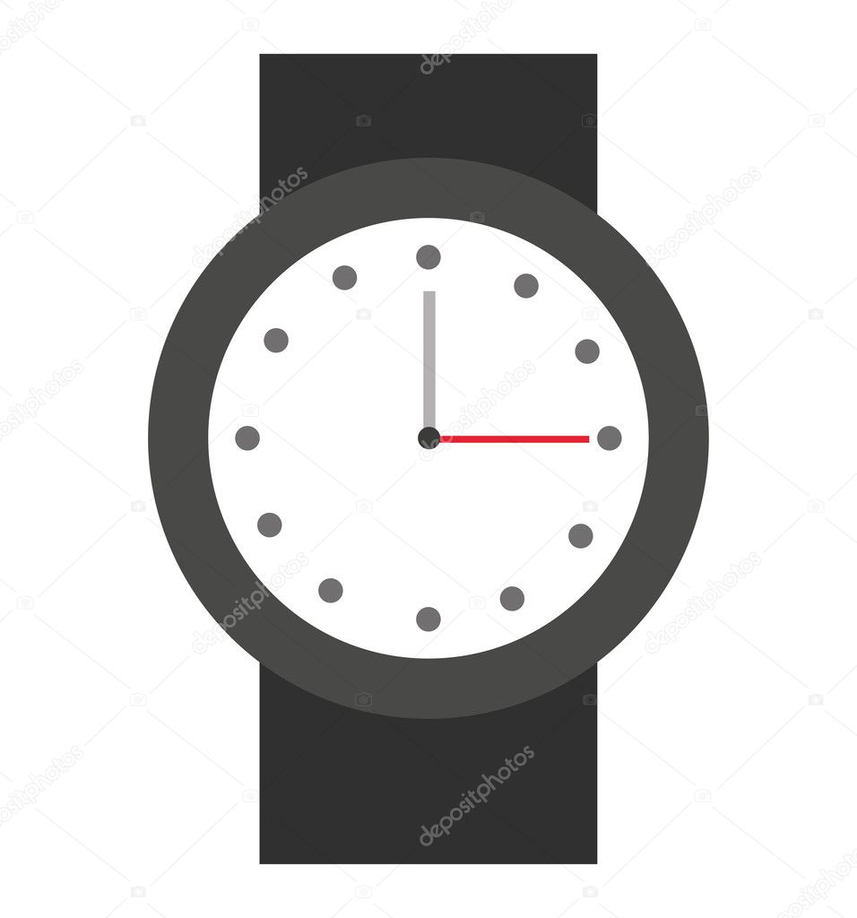 Time clock watch icon Stock Vector by ©yupiramos 120433490