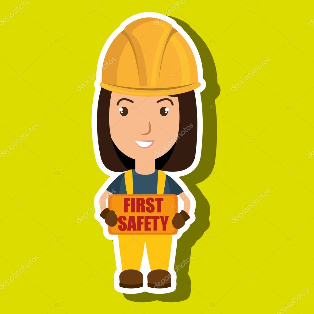 First safety worker icon Stock Vector Image by ©yupiramos #120743050