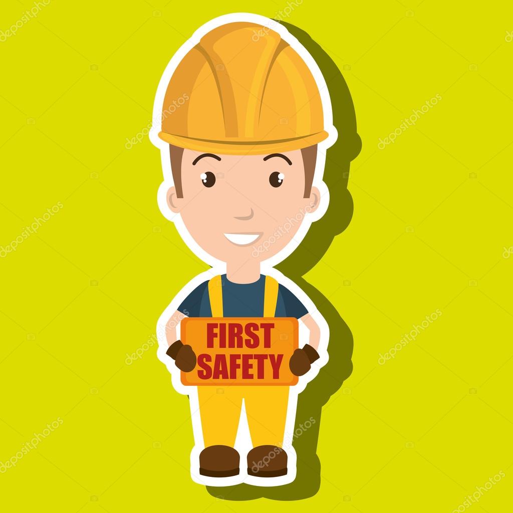 First safety worker icon Stock Vector Image by ©yupiramos #120743188
