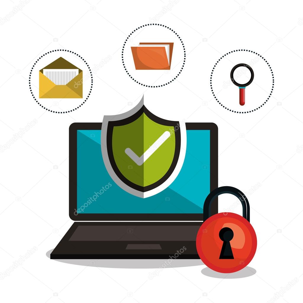 Internet security information icon — Stock Vector © yupiramos #121460624