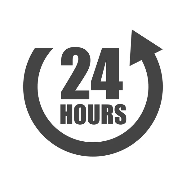 24 hours clock sign icon in flat style. Twenty four hour open ve Stock ... 24 hours clock sign icon in flat style. Twenty four hour open ve Stock ...