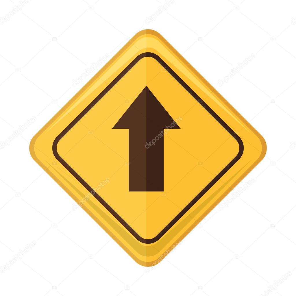 Flecha de tránsito señal de tráfico vector, gráfico vectorial ...