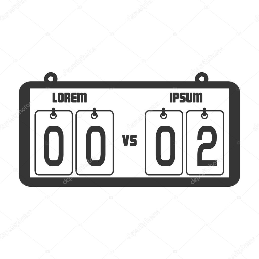Icon score board goals football american isolated — Stock Vector ...