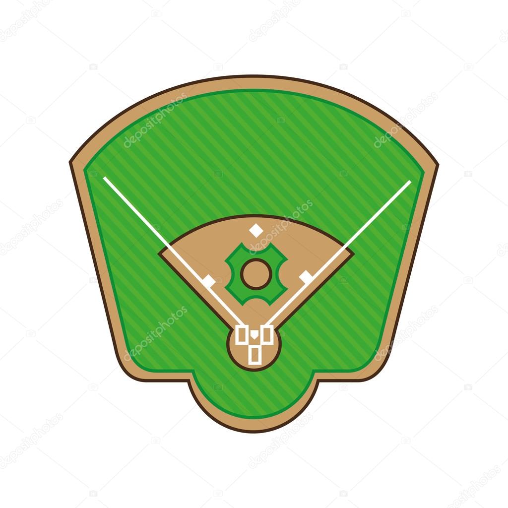 Stadium baseball field green isolated Stock Vector Image by ©yupiramos ...