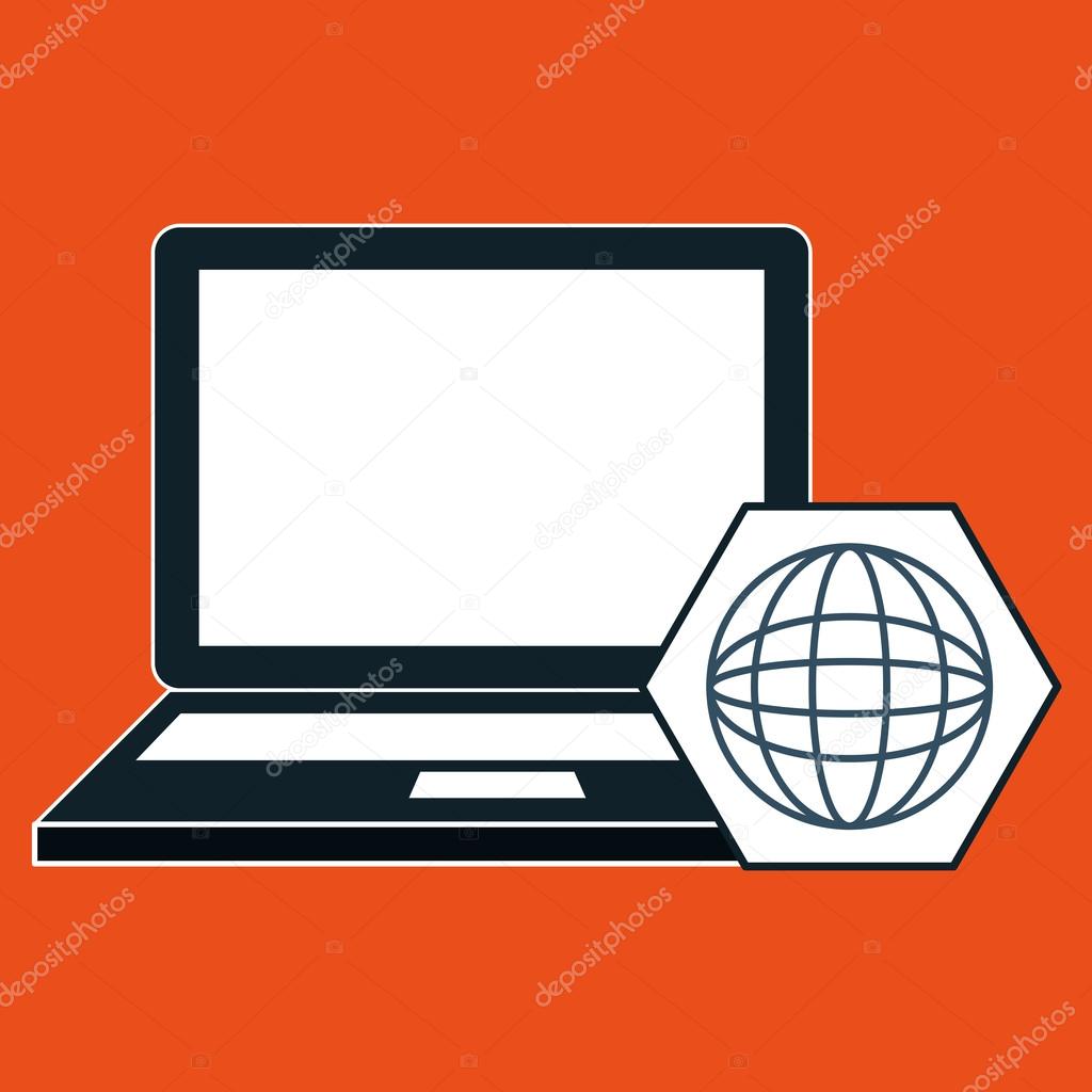 Laptop apps icon Stock Vector by ©yupiramos 122409838