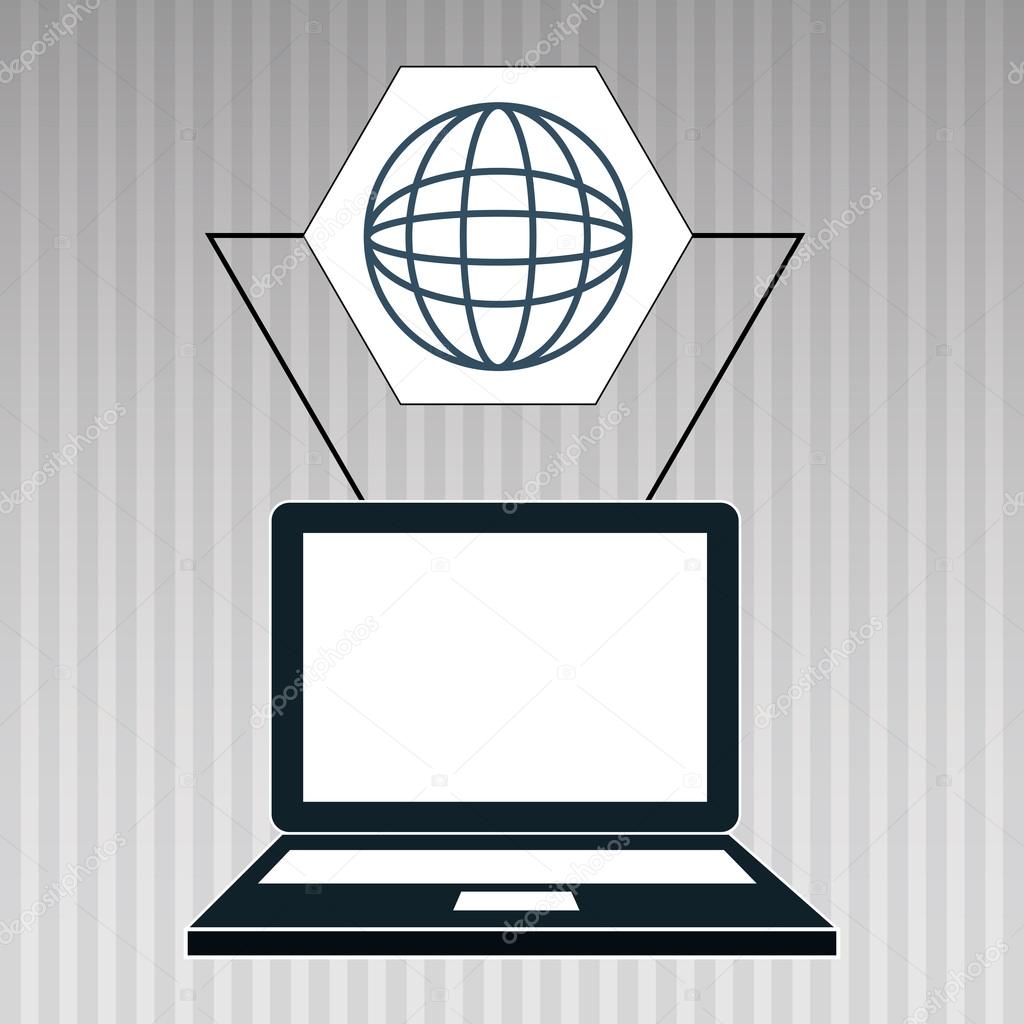 Laptop apps icon Stock Vector by ©yupiramos 122472028