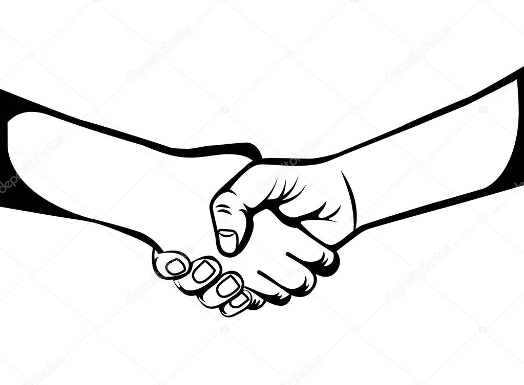 Handje schudden symbool Stock Vector by ©yupiramos 122690926