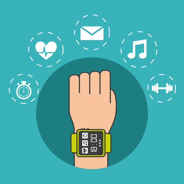 Wearable Technology Icons — Stock Vector © macrovector #68189599