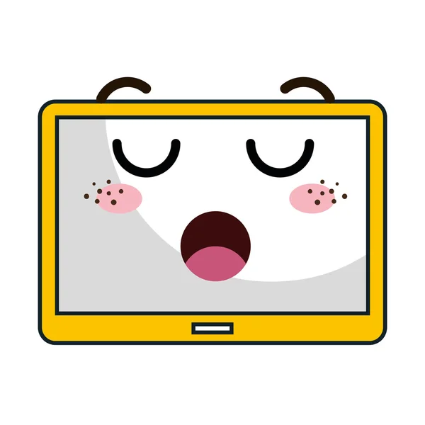 Tableta de dibujos animados kawaii vector, gráfico vectorial ...