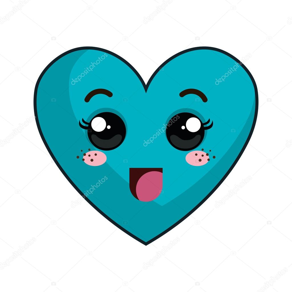 Coeur de dessin animé kawaii Vecteur par ©yupiramos 122983802