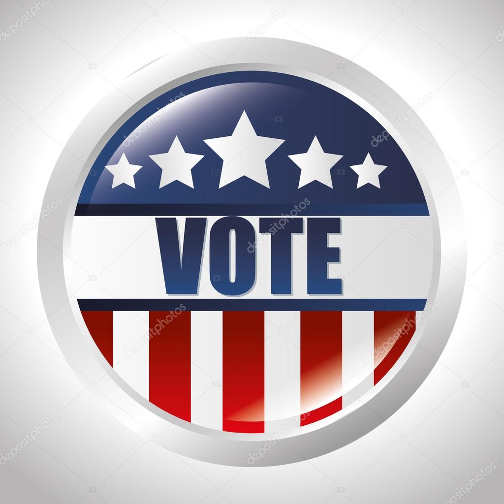 Cartoon elections vote flag usa design Stock Vector by ©yupiramos 123212428