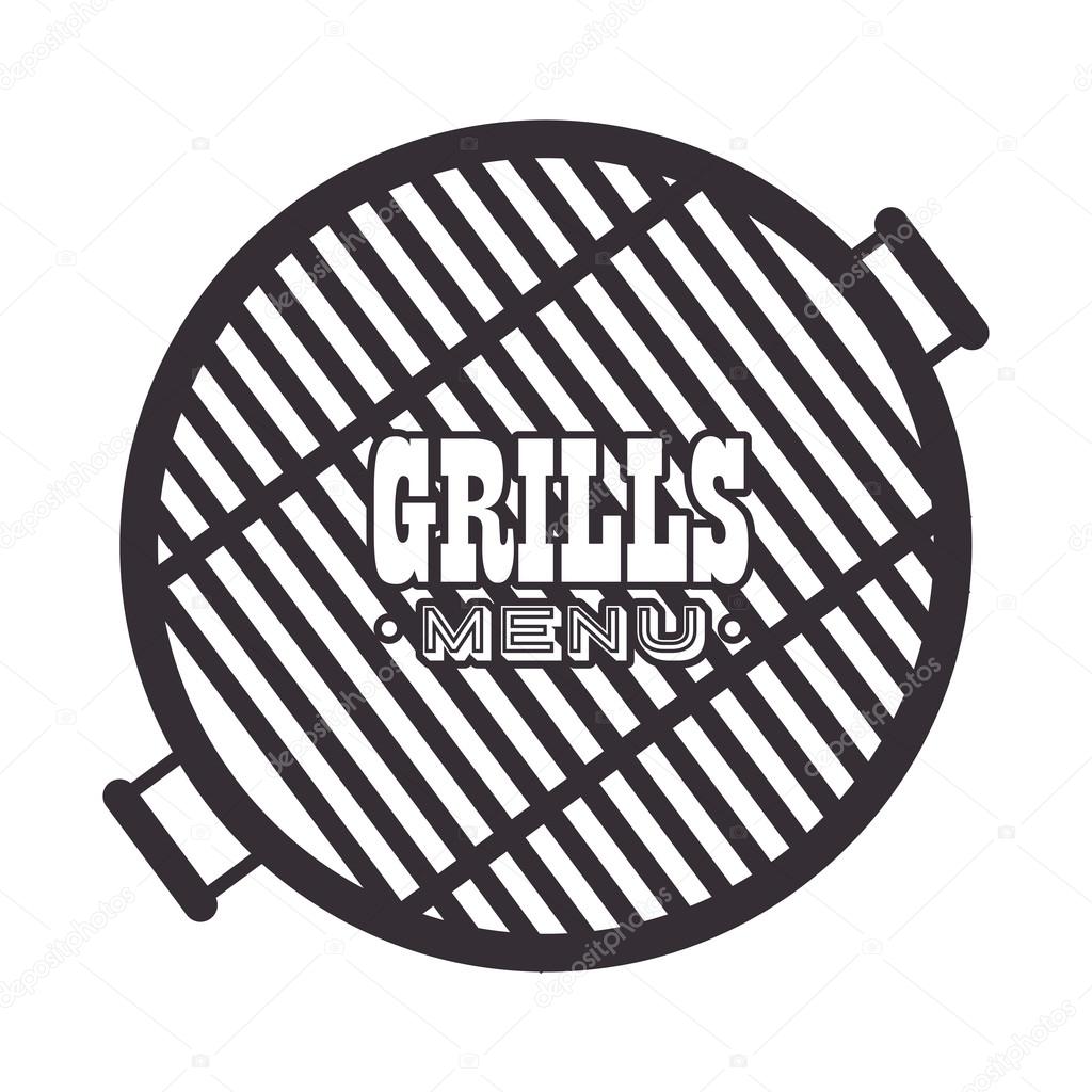 Asadores menú carne cerveza diseño aislado vector, gráfico vectorial ...