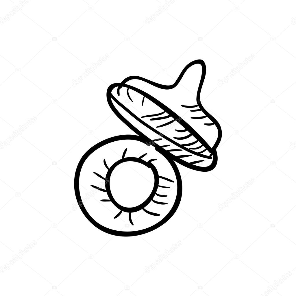 Baby Pacifier Drawing Black And White