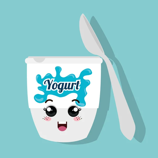 Dibujo animado de yogur imágenes de stock de arte vectorial | Depositphotos