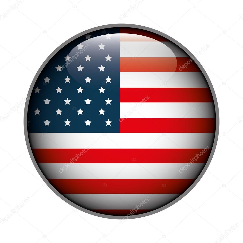 American Flag Button