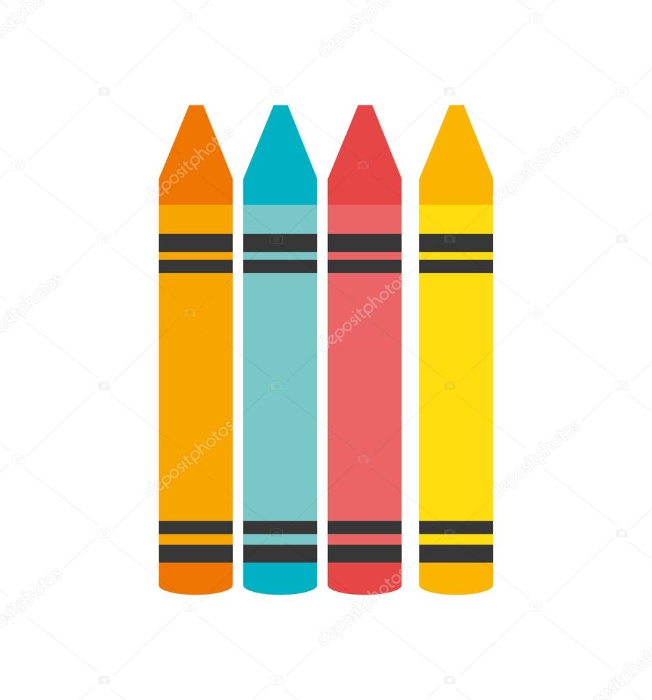 Cartoon crayons colors graphic isolated — Stock Vector © yupiramos ...