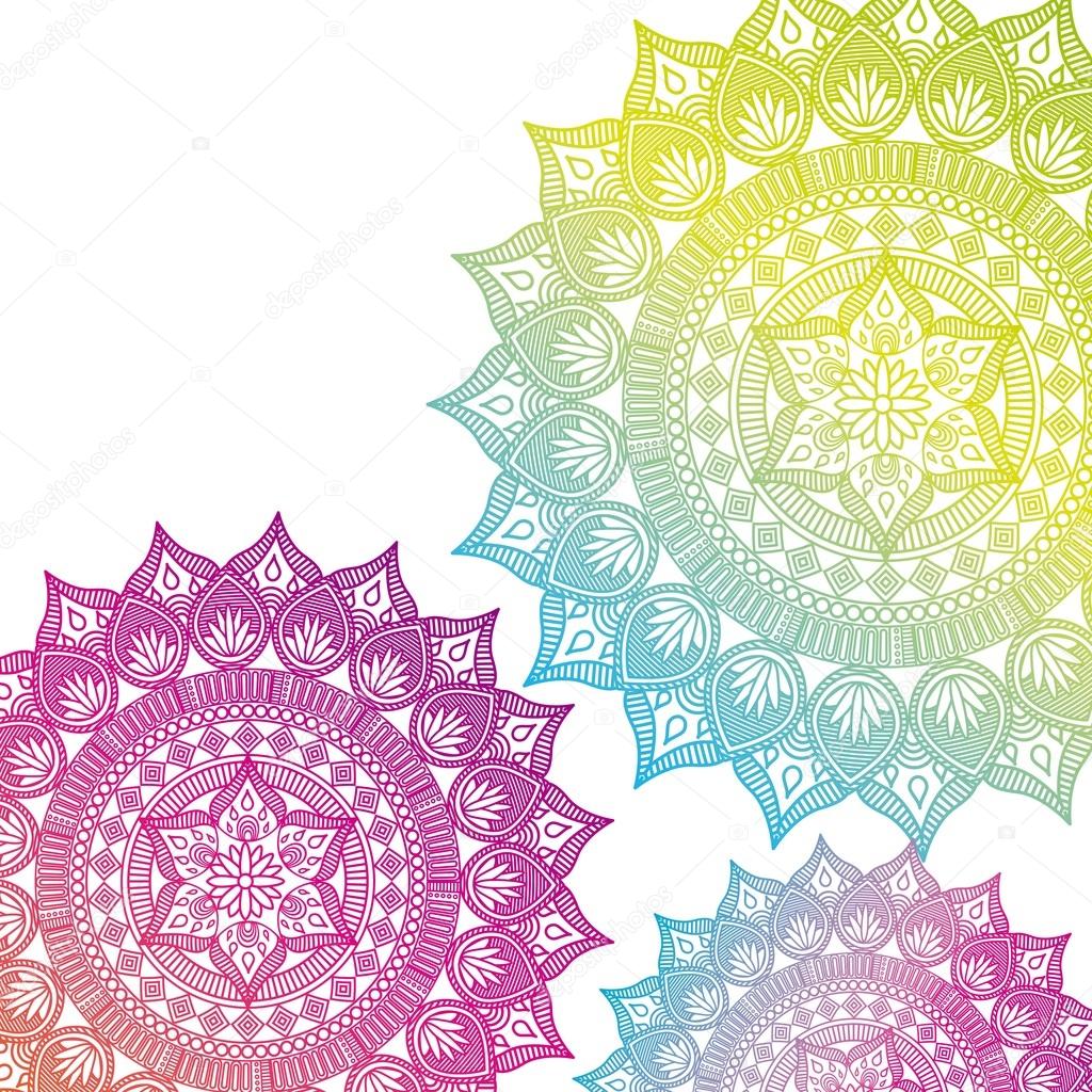 Mandala india culture icon — Stock Vector © yupiramos #124673632