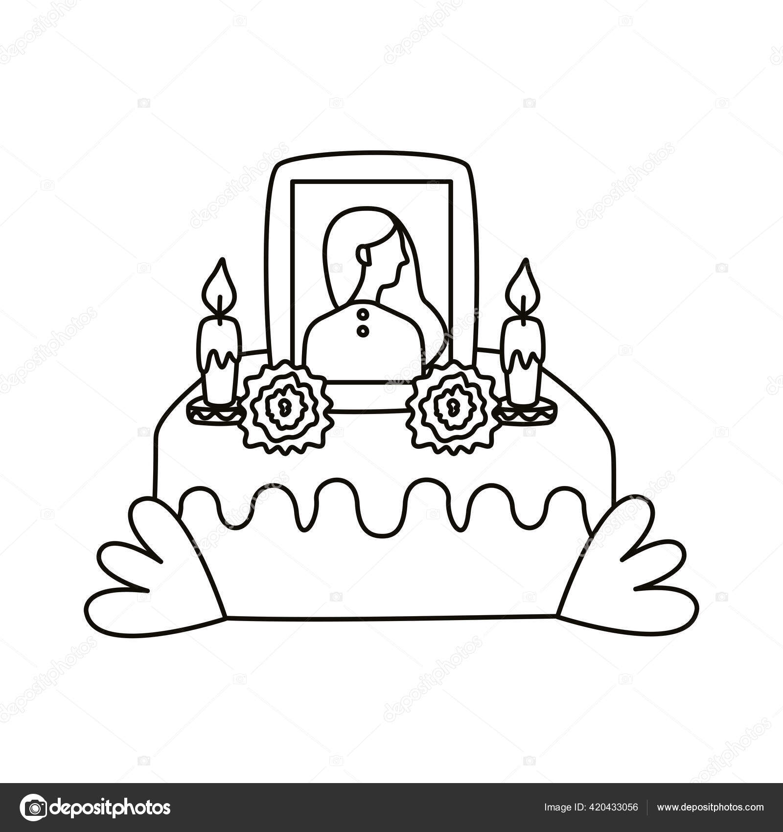 Altar Dia De Los Muertos Drawing