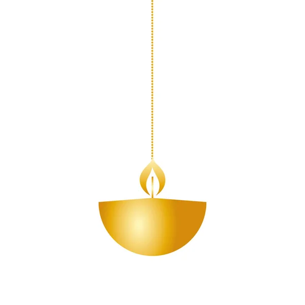 Hanging golden diya Vector Art Stock Images | Depositphotos