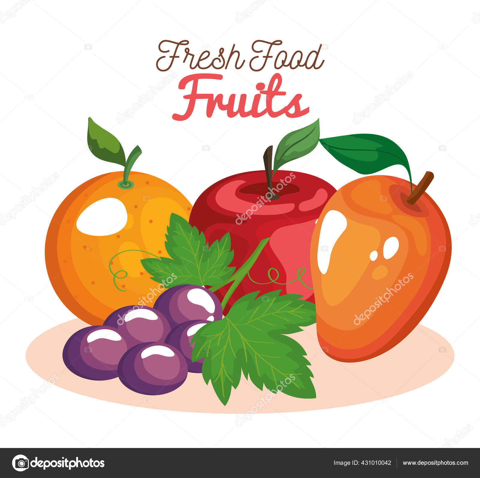 Fresh food fruits icon set vector design Stock Vector Image by ...