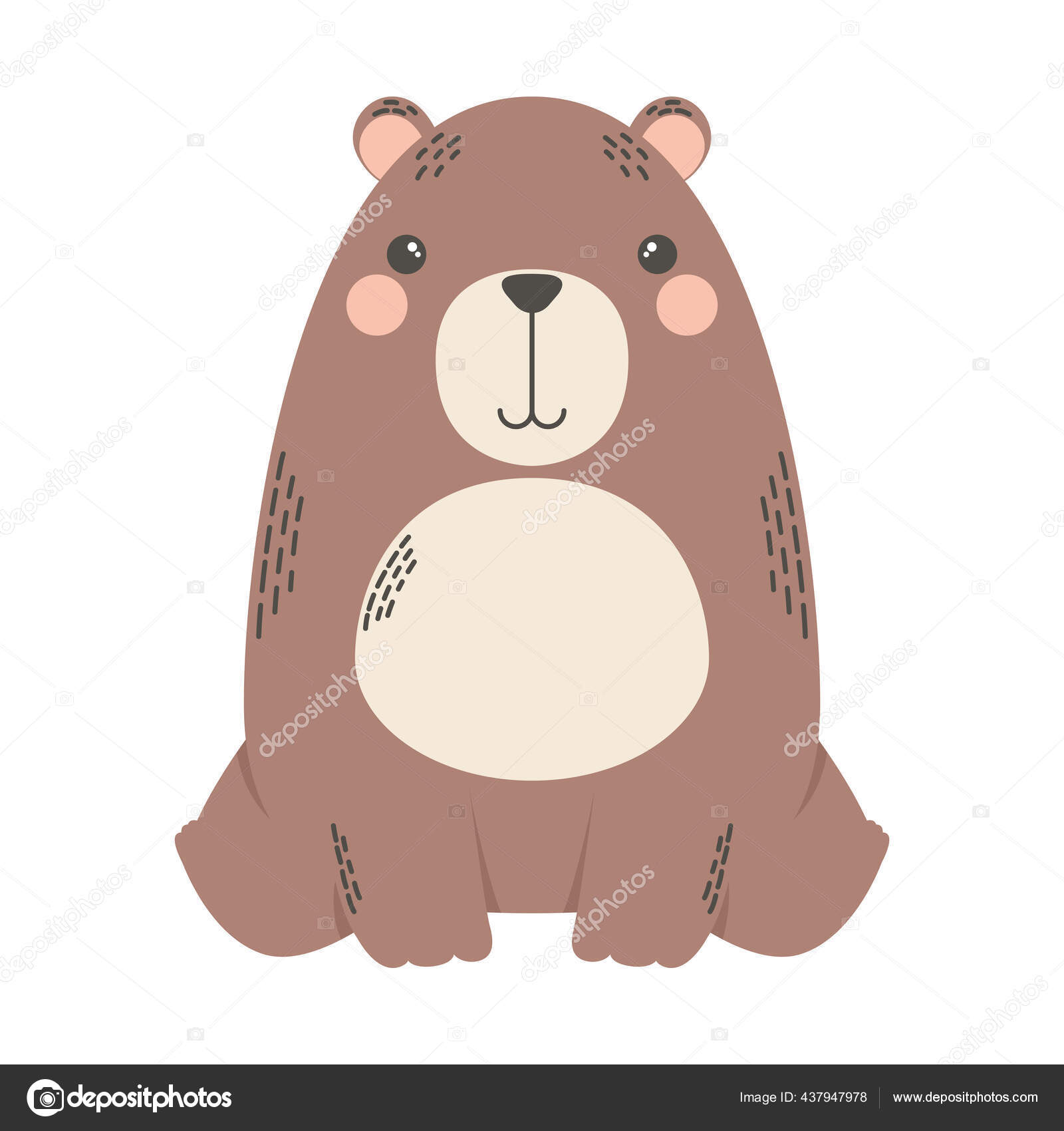 Niedlichen Bären Tier Comic-Figur Stock-Vektorgrafik von ©yupiramos ...