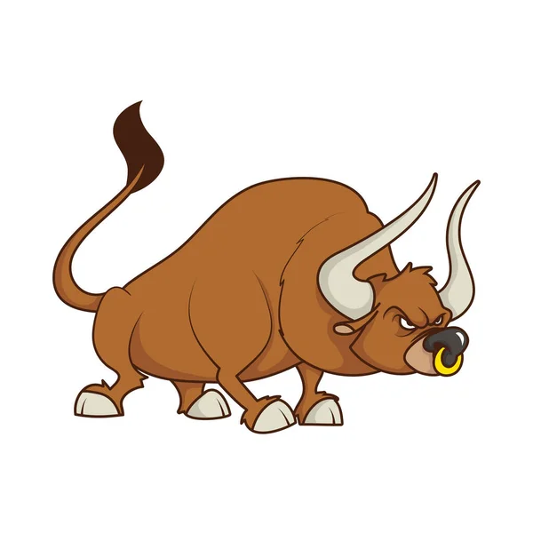 Cartoon bull Stock Vector by ©yupiramos 10205342