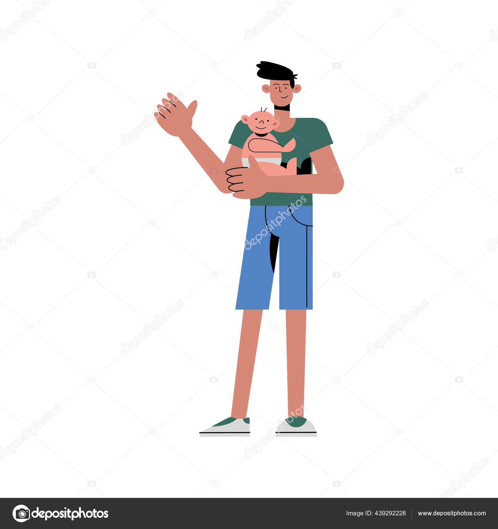 Father with baby vector design Stock Vector by ©yupiramos 439292228