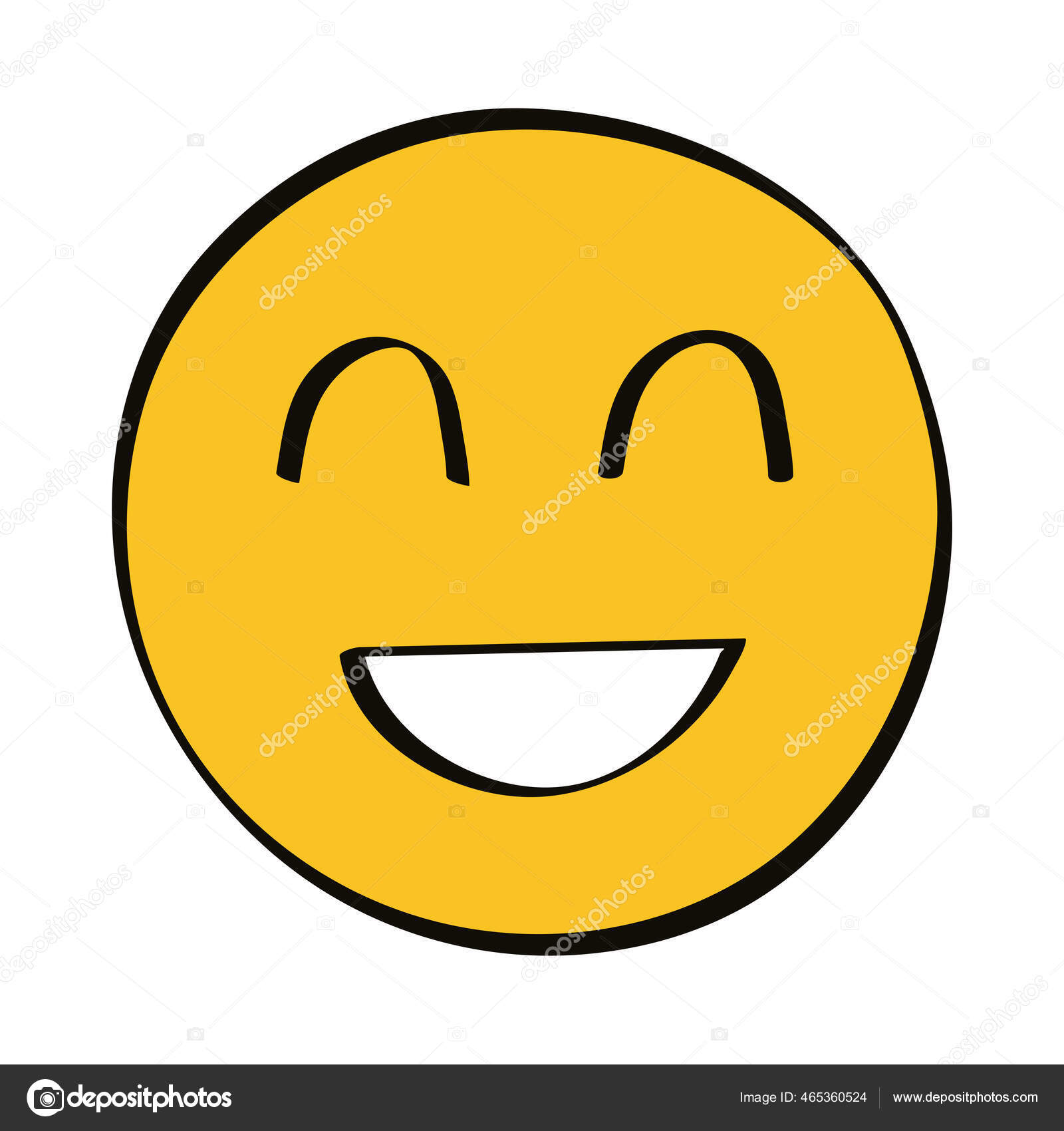 Carácter emoji feliz Vector de stock por ©yupiramos 465360524