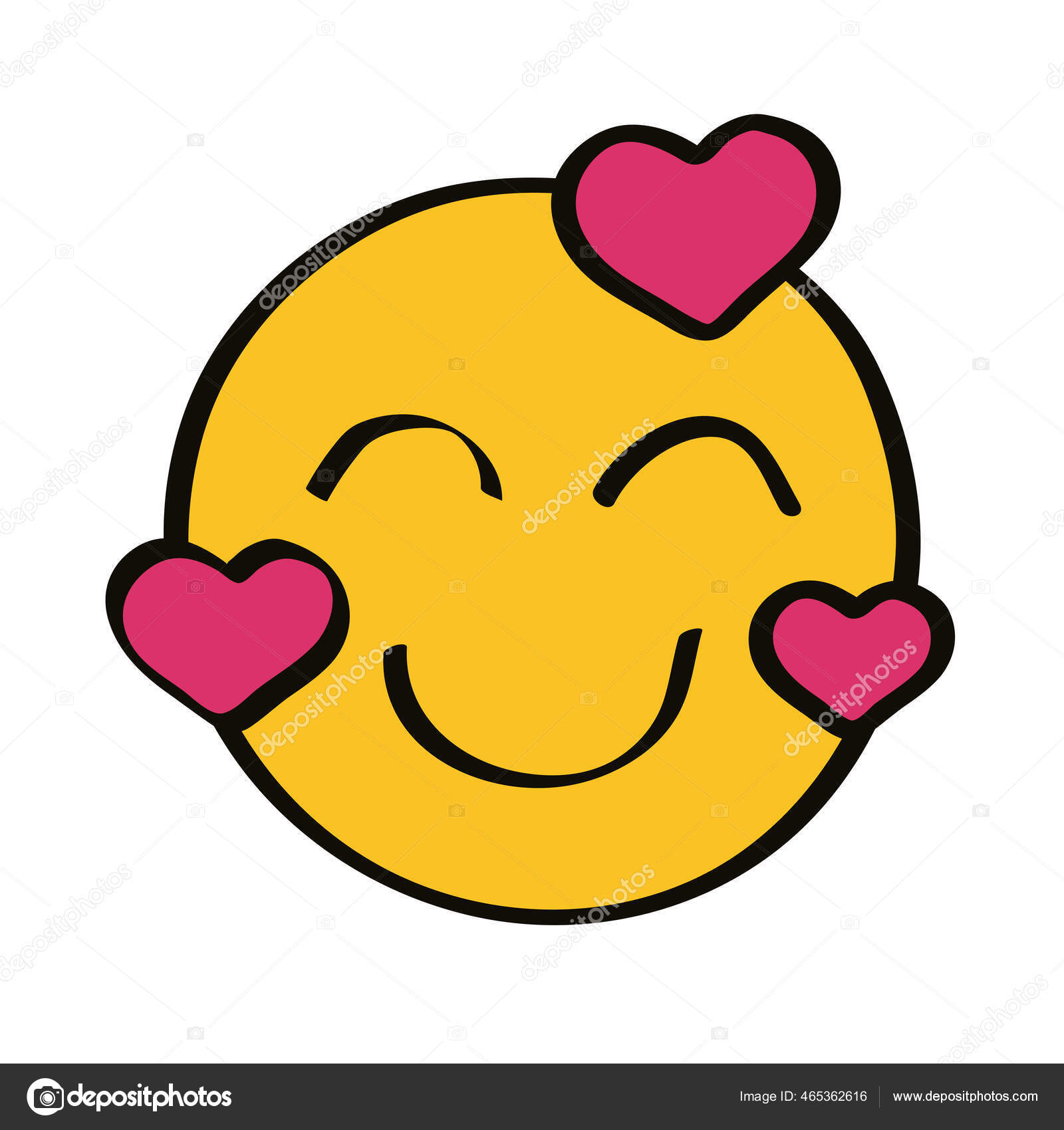 Caractère émoji aimé Vecteur par ©yupiramos 465362616