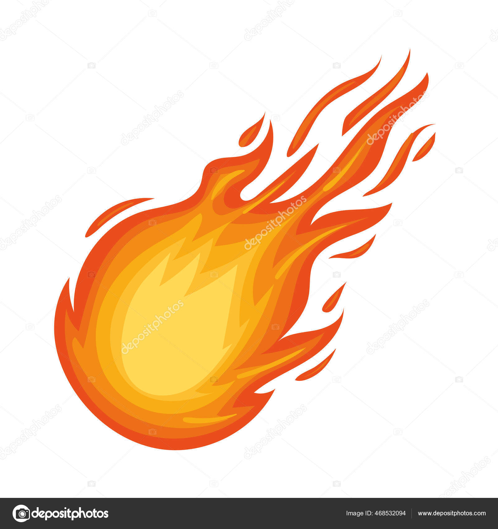 Icono De Bola De Fuego Icono De Bola De Fuego Cayendo 2694852 Vector
