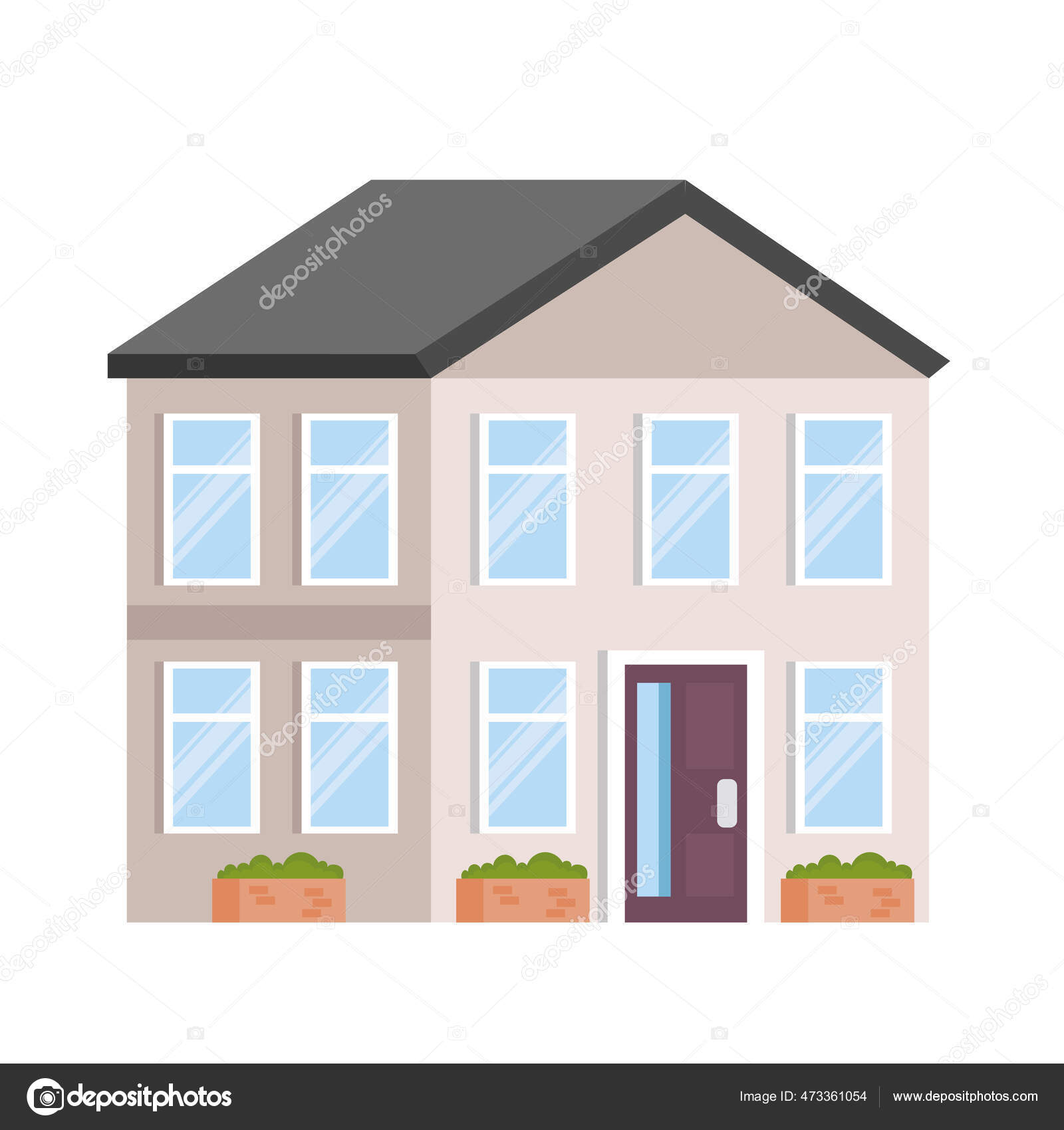 Big house icon Stock Vector Image by ©yupiramos #473361054